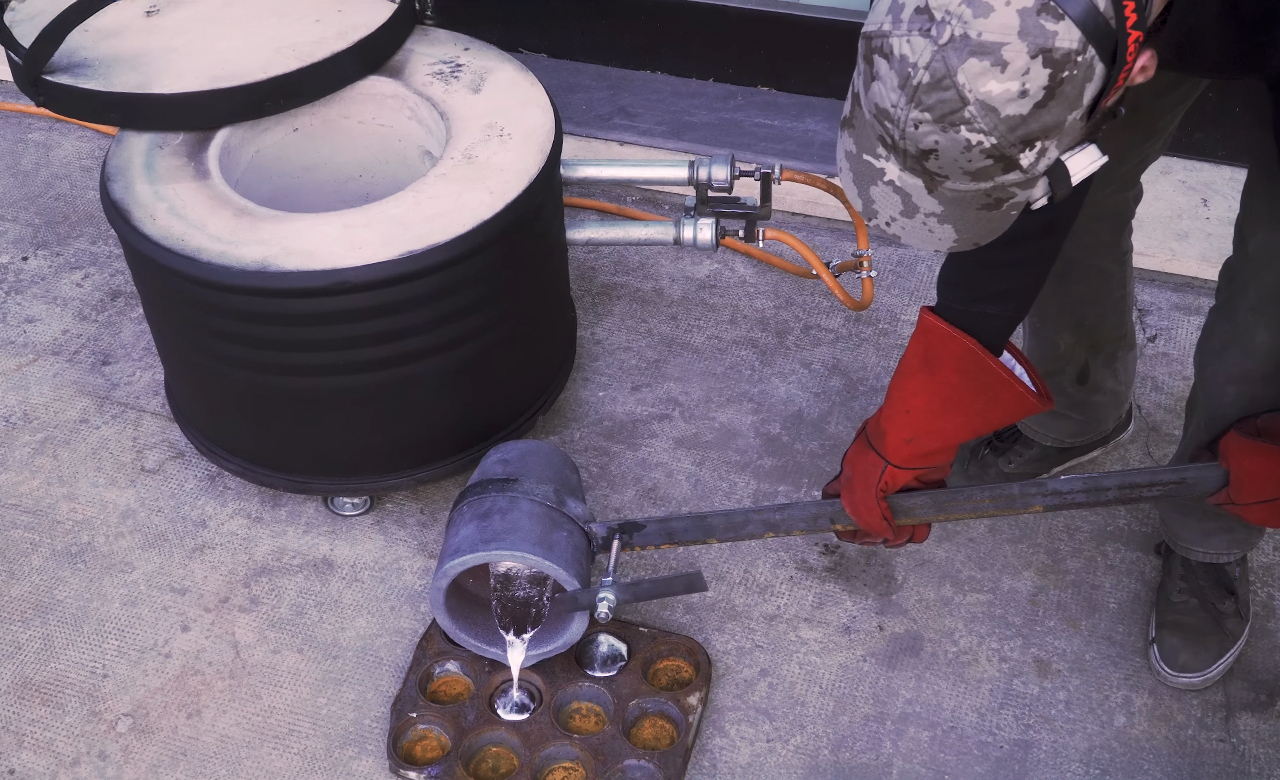 I built a big furnace to melt metals