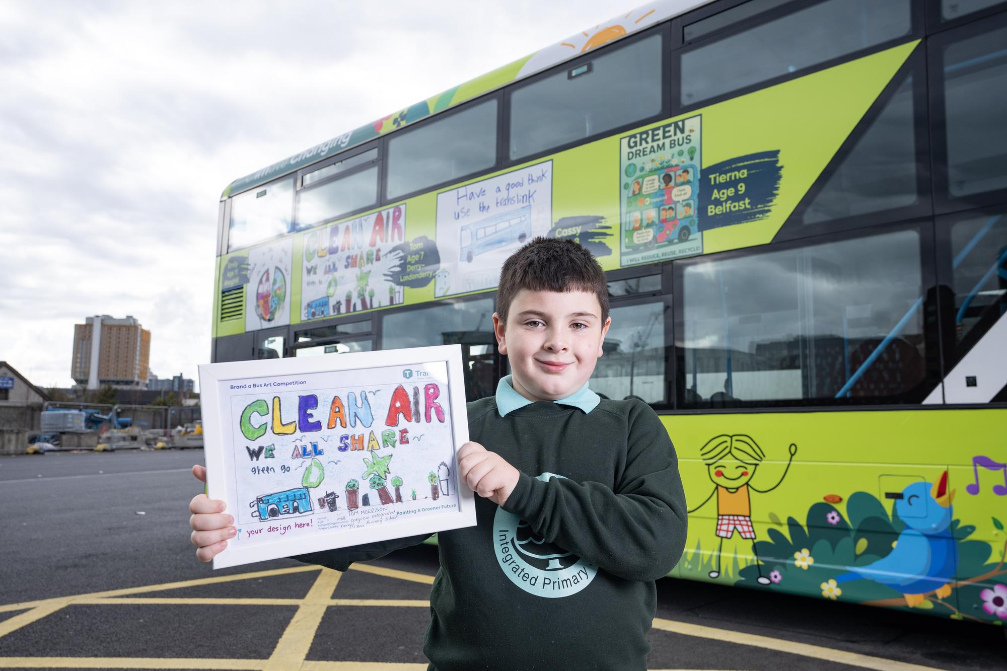 Young Derry artist Tom visualises a cleaner region in Translink competition