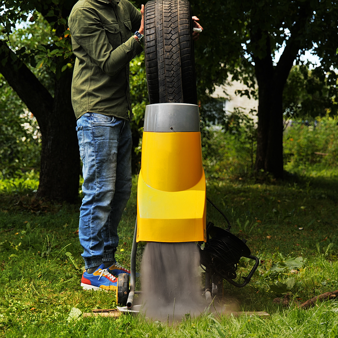 Recycling used tyres, rims and crocks into a kids Eco play race track ...