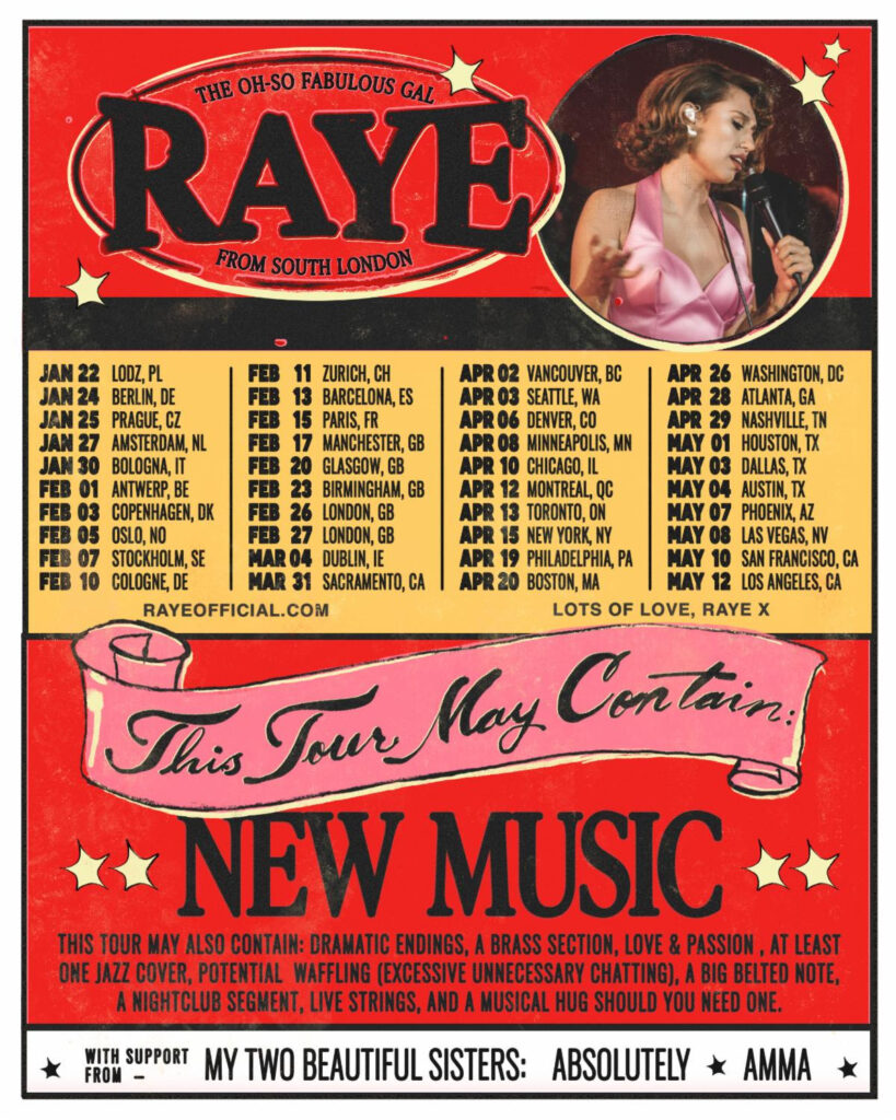 Raye to Embark on 'This Tour May Contain New Music' in 2026