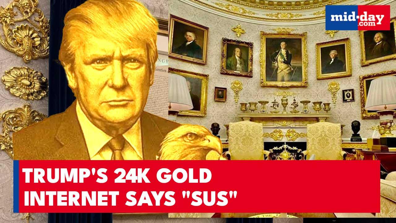 Trump Flaunts 24K Gold Oval Office Makeover; Internet Calls It ‘Home ...