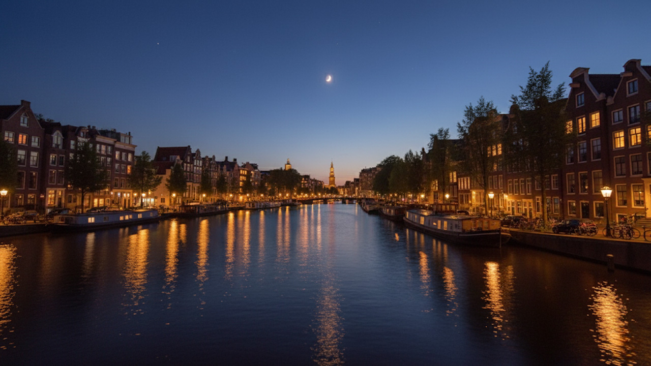 Amsterdam Midday Walking Tour – Streets and Canals Netherlands 4K