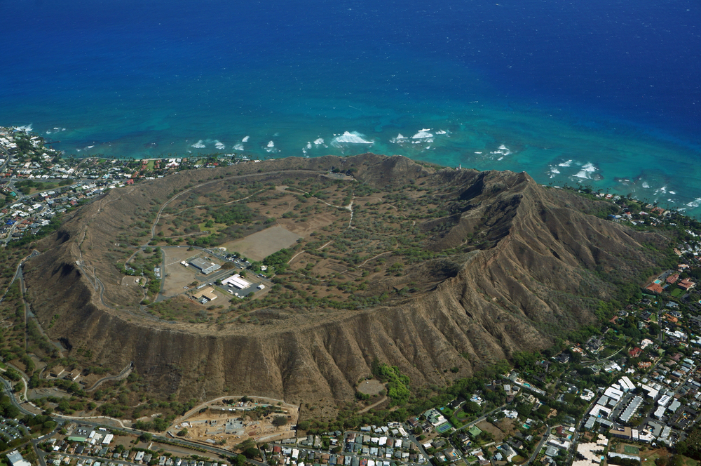 Towns built inside a giant meteor crater