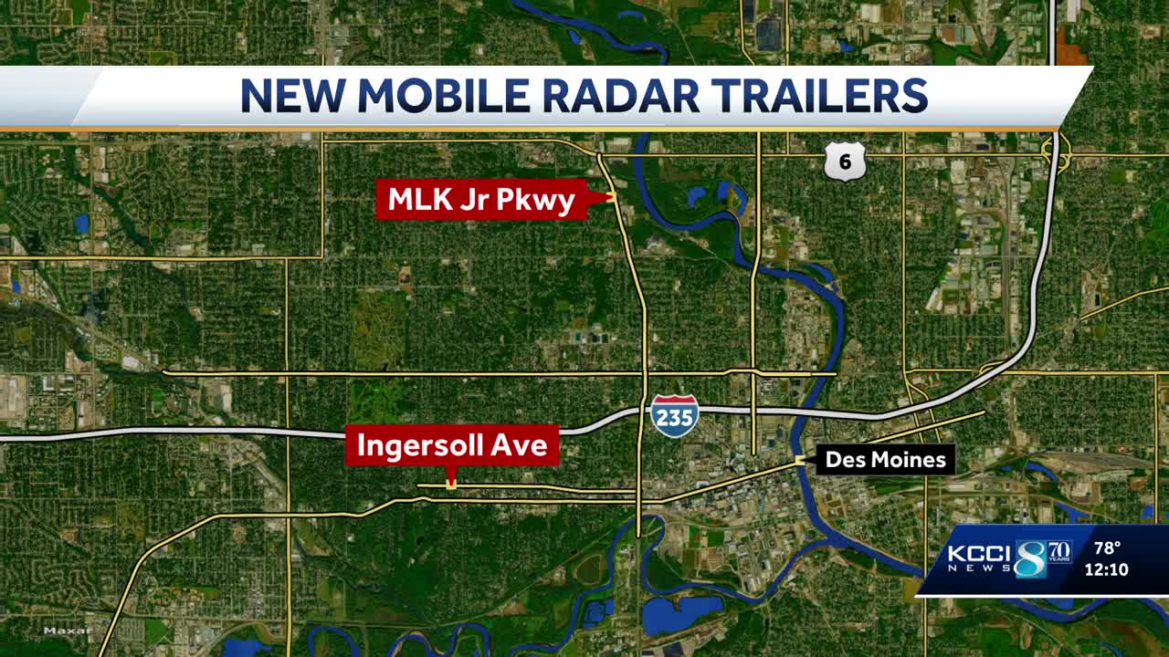 Des Moines police add new mobile radar trailers