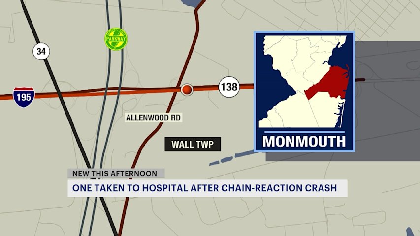 3-car crash in Wall Township leaves driver trapped and injured