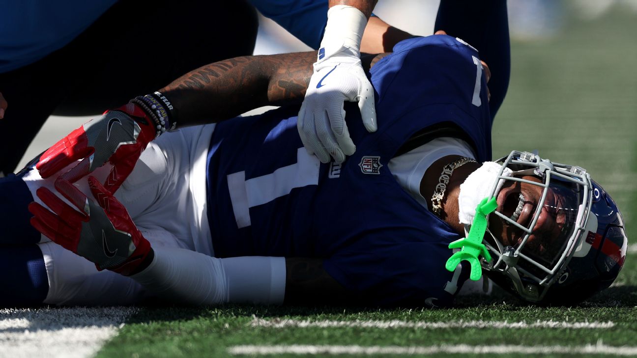 Source: Giants' Malik Nabers has torn ACL, done for season