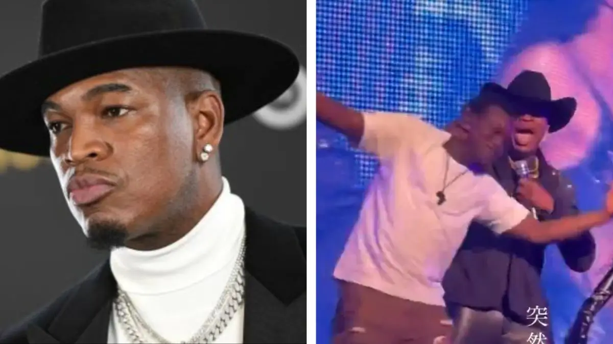 ‘Ran Up There Like It Was His Finale’: Ne-Yo Kicks Fan Off Stage After ...