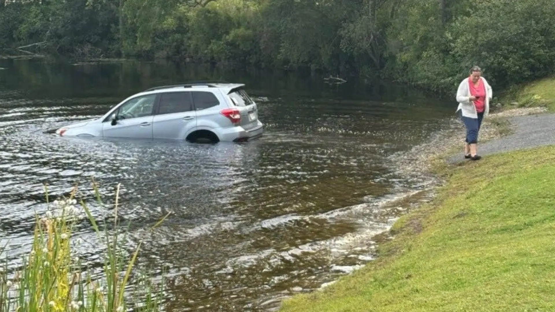 Una mujer trata de salvar a un inmigrante que estaba siendo detenido ...