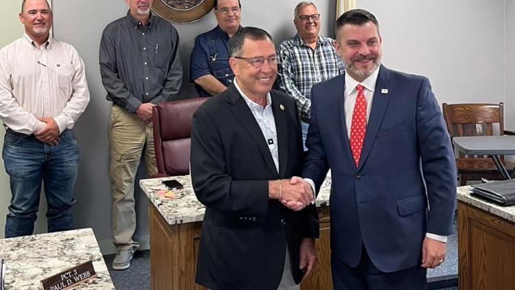 Rep. Jay Dean presents Marion County with $10 million infrastructure grant