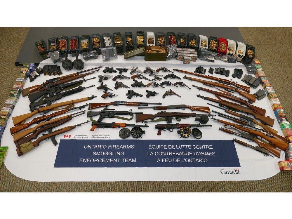 Suspect arrested after border officers seize 48 guns, 17,000 rounds of ...