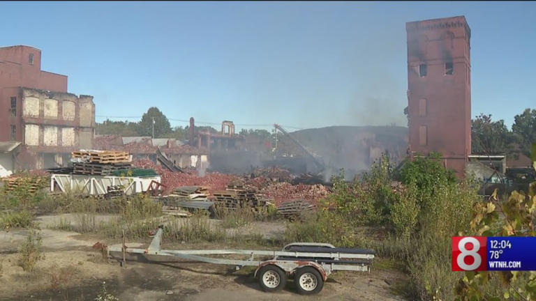 Crews still battling fire at abandoned Torrington factory