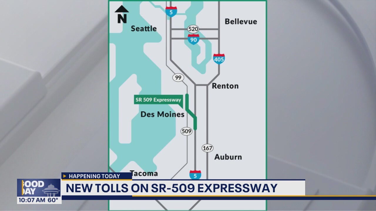 New tolls on WA's SR-509 Expressway