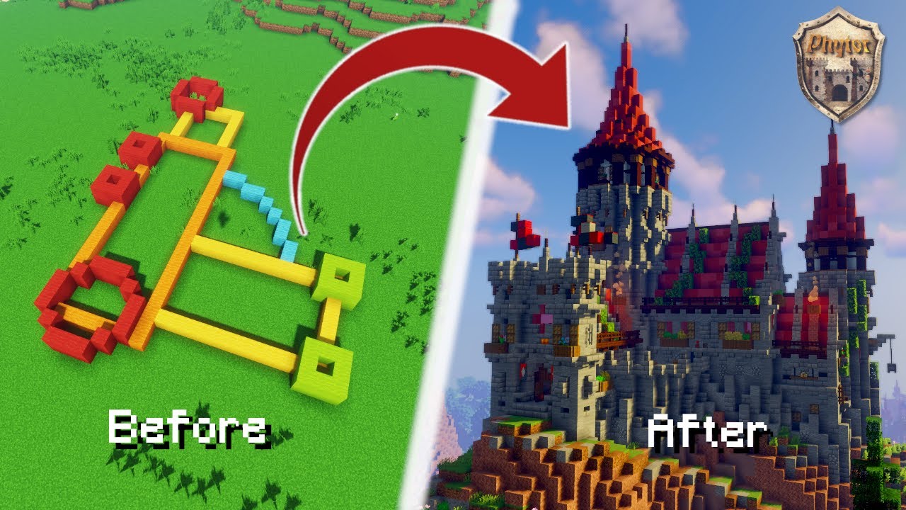 Minecraft Tutorial: How to Build a Medieval Castle with 10 Tips