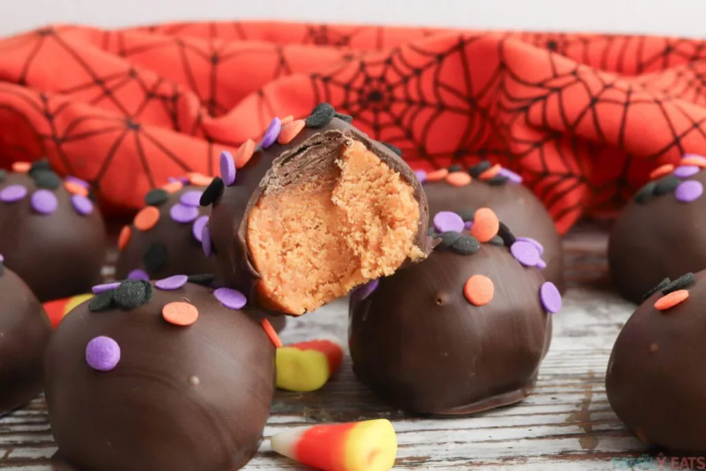 Candy Corn Truffles (Easy No-Bake Recipe)