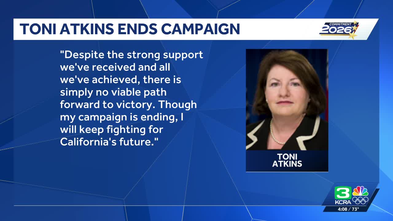 Toni Atkins drops out of 2026 California governor's race