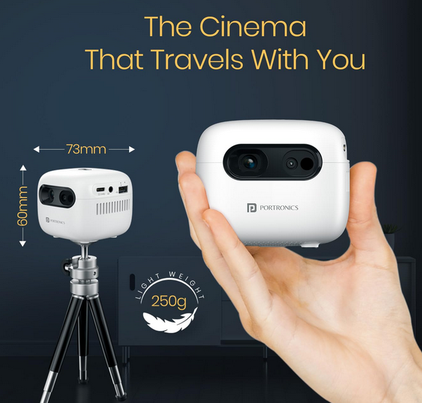This Tiny $320 Portronics Pocket Projector Pulls Out Big 100-inch Screens