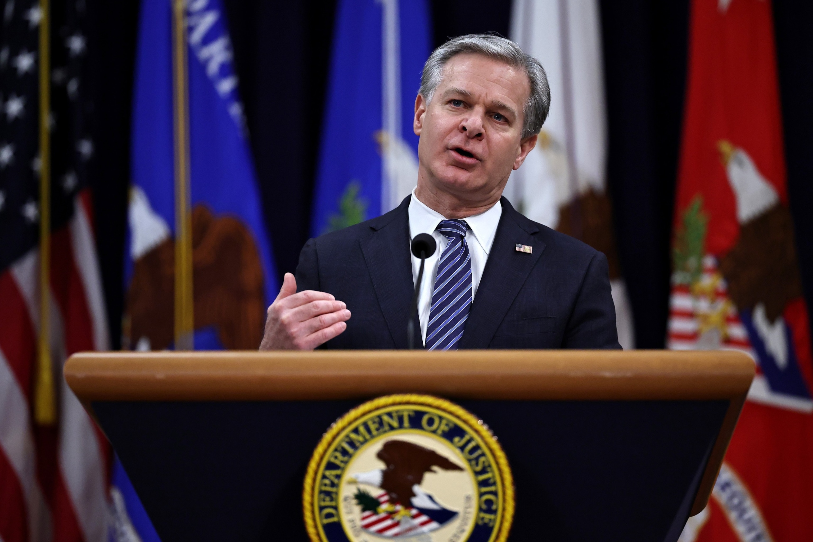 Trump suggests FBI agents' involvement in Jan. 6 warrants Wray ...