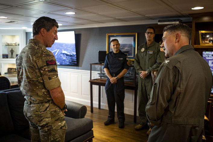 First Sea Lord Hitches Ride in F/A-18F Super Hornet During Visit to USS ...