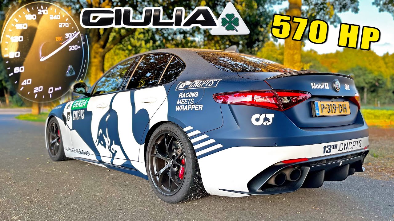 570HP Alfa Giulia QV Drift & 300km/h POV Run
