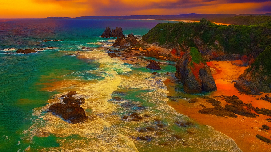 Camel Rock Beach – Australia’s Dramatic Coastline in 4K