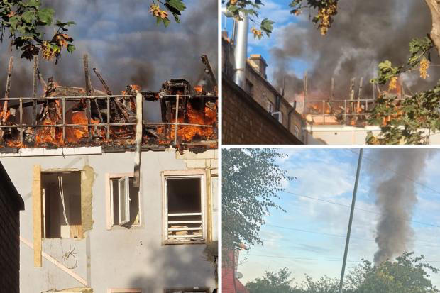 Shocking first pictures of black smoke and flames in major Beckenham fire