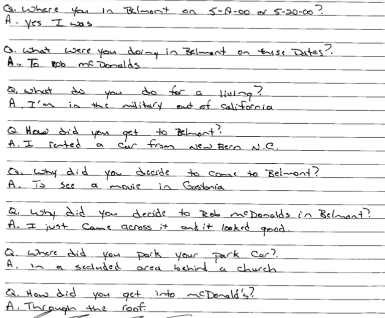 ‘I'm so sorry.' ‘Roofman' robber politely threatened lives in NC McDonald's