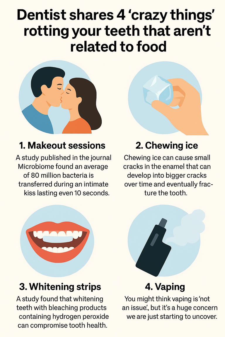 Dentist shares 4 ‘crazy things’ rotting your teeth that aren't related ...
