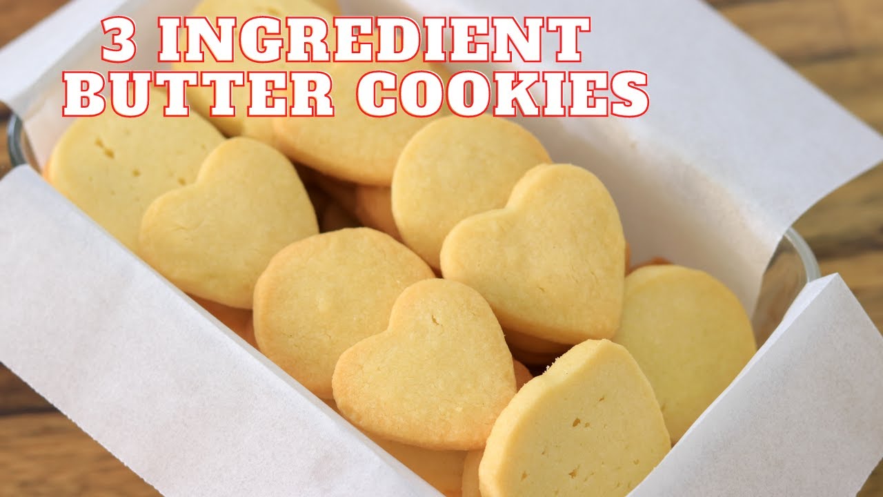 Easy 3-Ingredient Butter Cookies Recipe