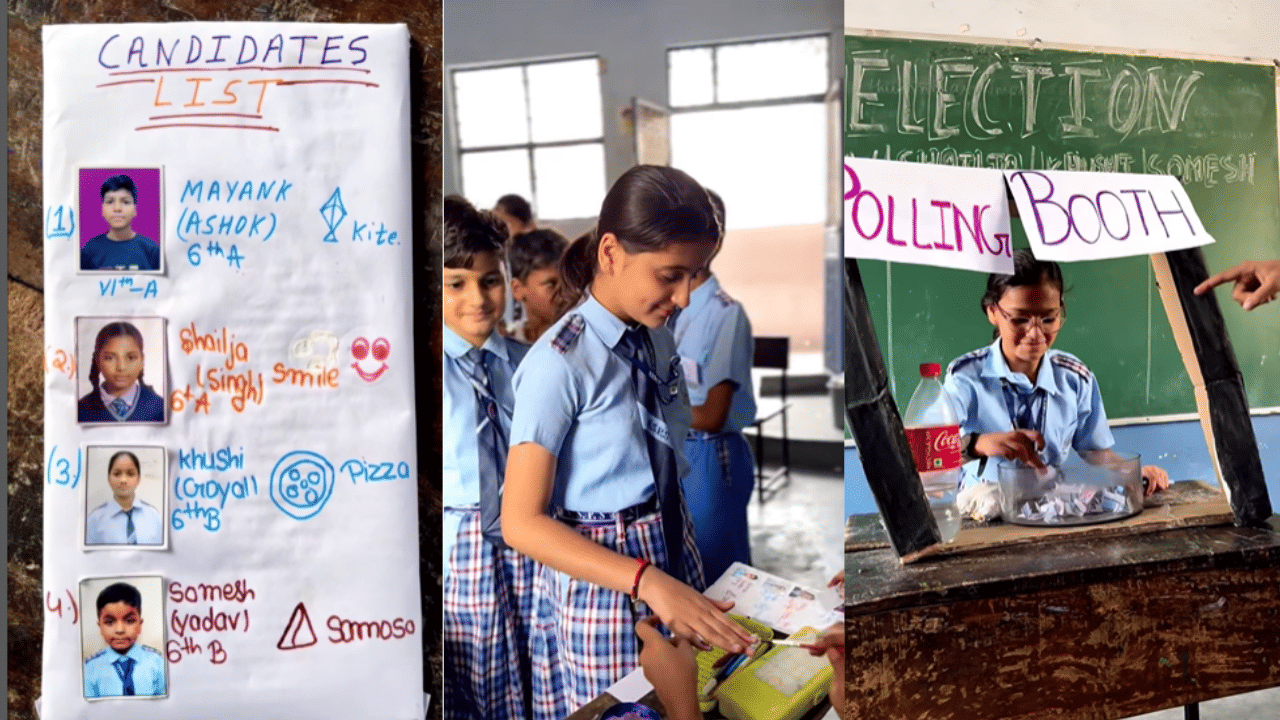 Teacher organises mock classroom election to teach students about ...