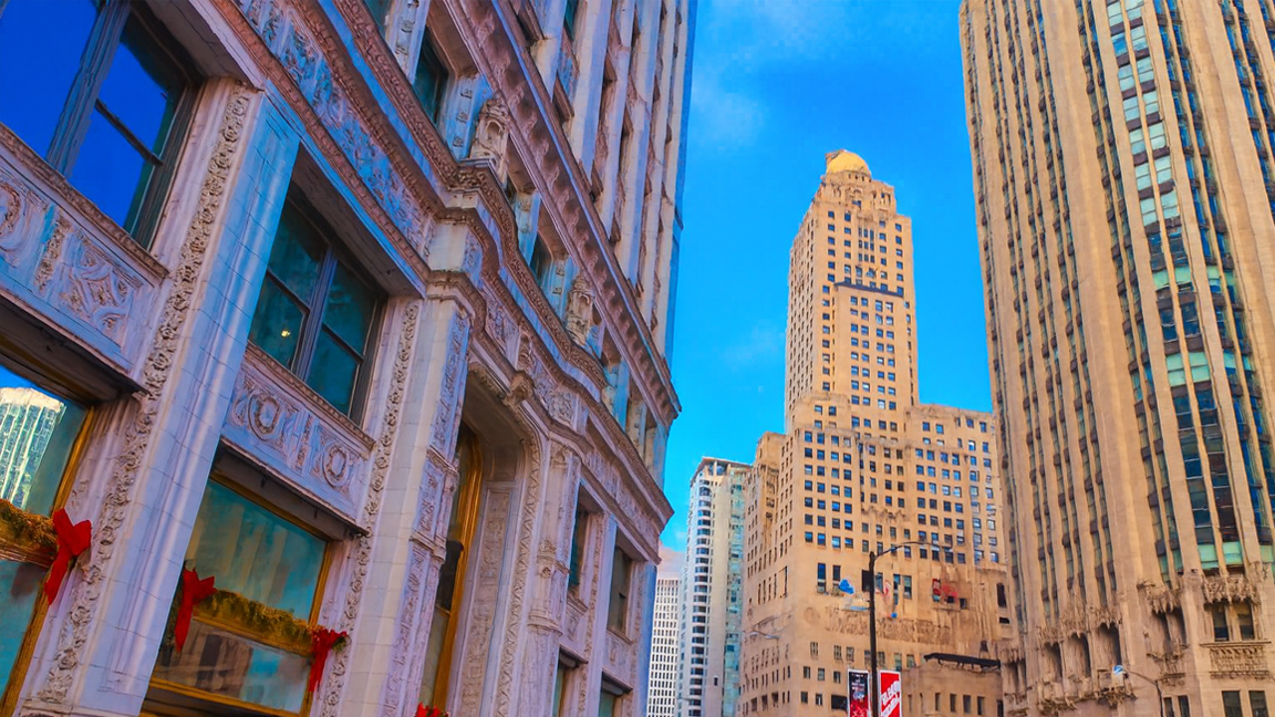 Wandeltocht over de Magnificent Mile & Riverwalk in Chicago (4K)