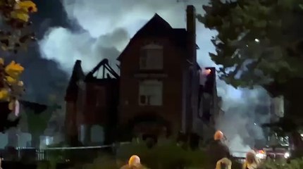 Smoke pours from disused Shrewsbury pub the Oxon Priory