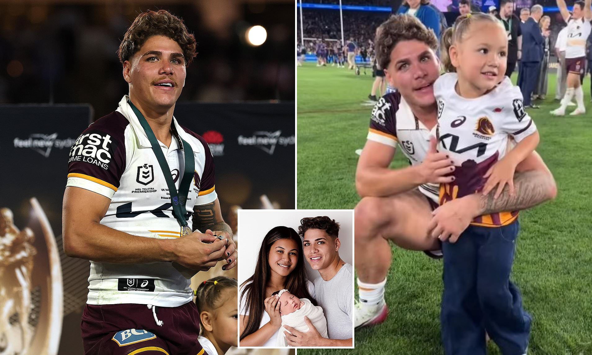 Reece Walsh reunites with his ex at the NRL grand final after they had ...