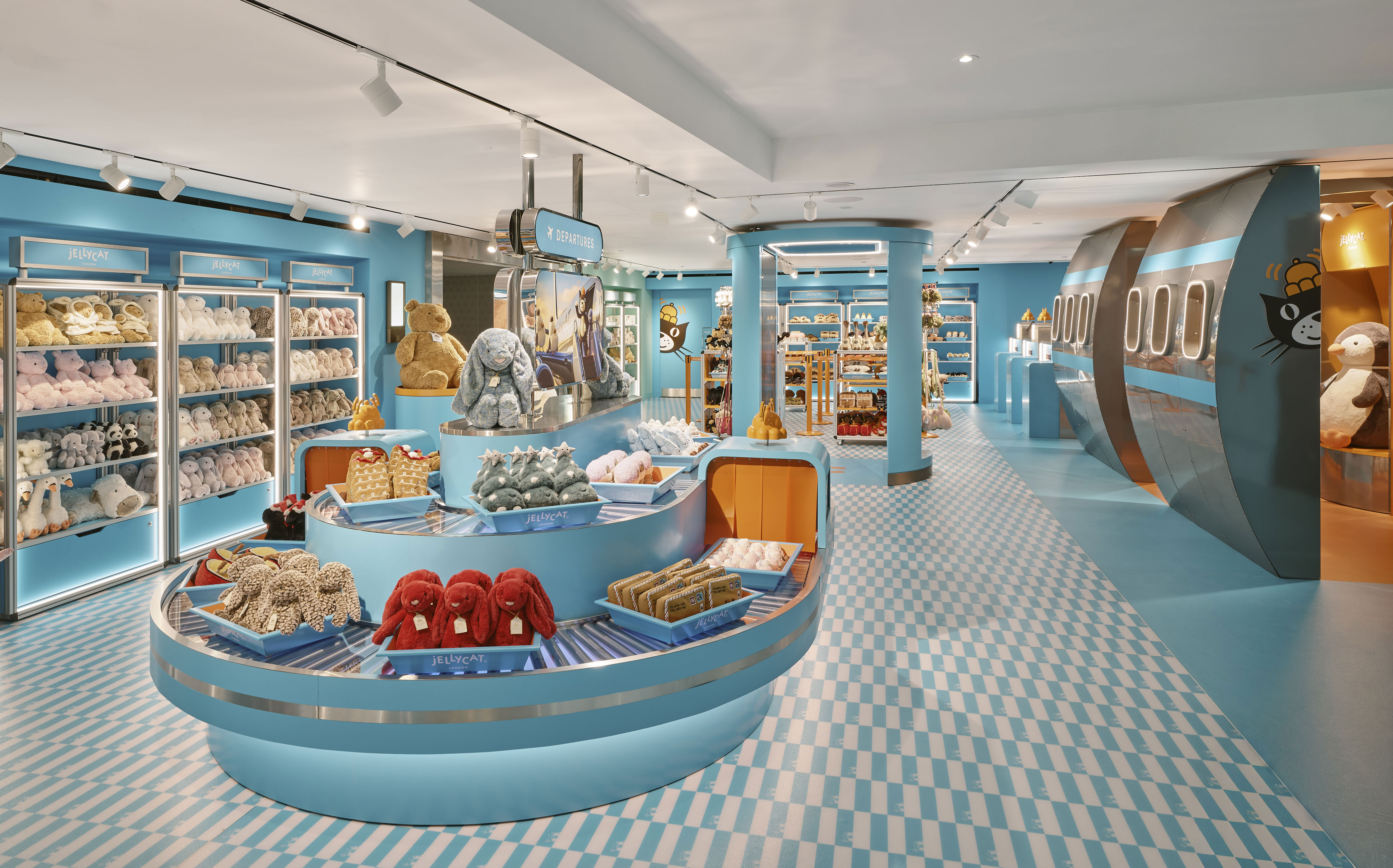 Inside look at new Jellycat Airlines pop up at Harrods London