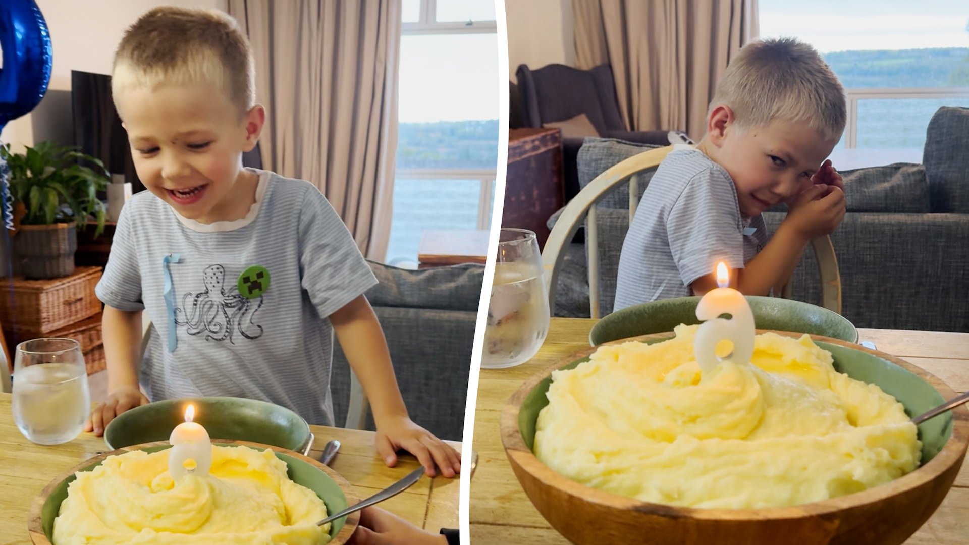 Boy gutted over mashed potato birthday cake - that he requested