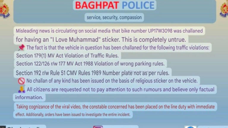Challan for violations: UP traffic police clarifies for ‘I Love ...