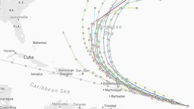 Tropical Storm Jerry spaghetti models, path. Will it become a hurricane ...