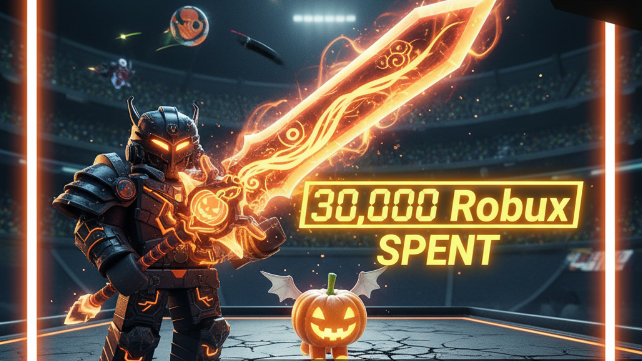 I Spent 30,000 Robux on the Jackolantern Pet Sword in Blade Ball!