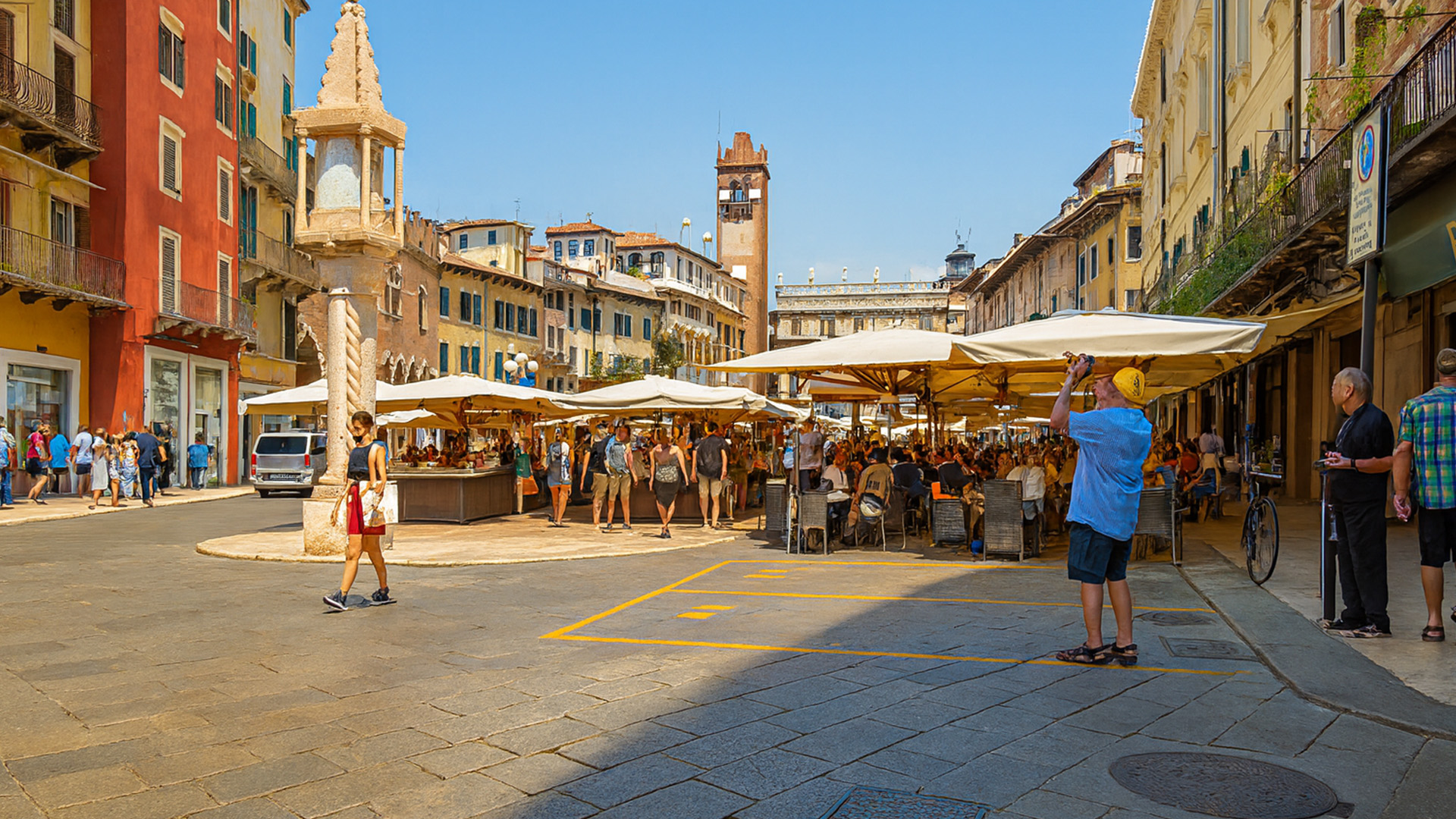 Verona - Summer Streets and City Walk 4K