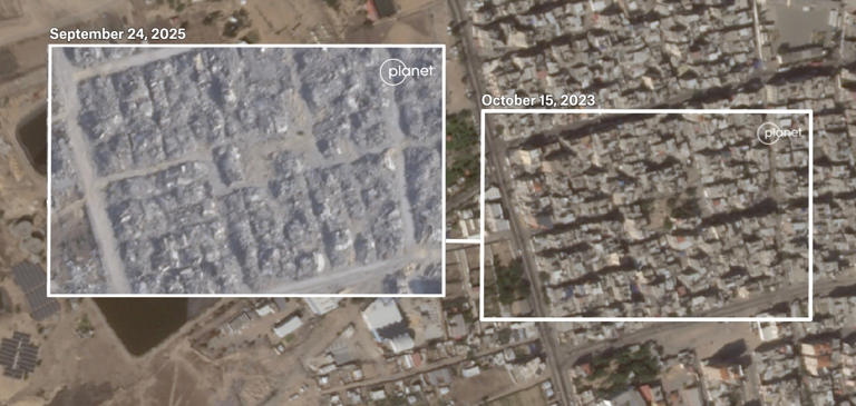 Satellite images show extent of destruction in Gaza after 2 years of war