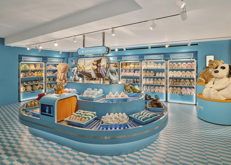 Inside look at new Jellycat Airlines pop up at Harrods London