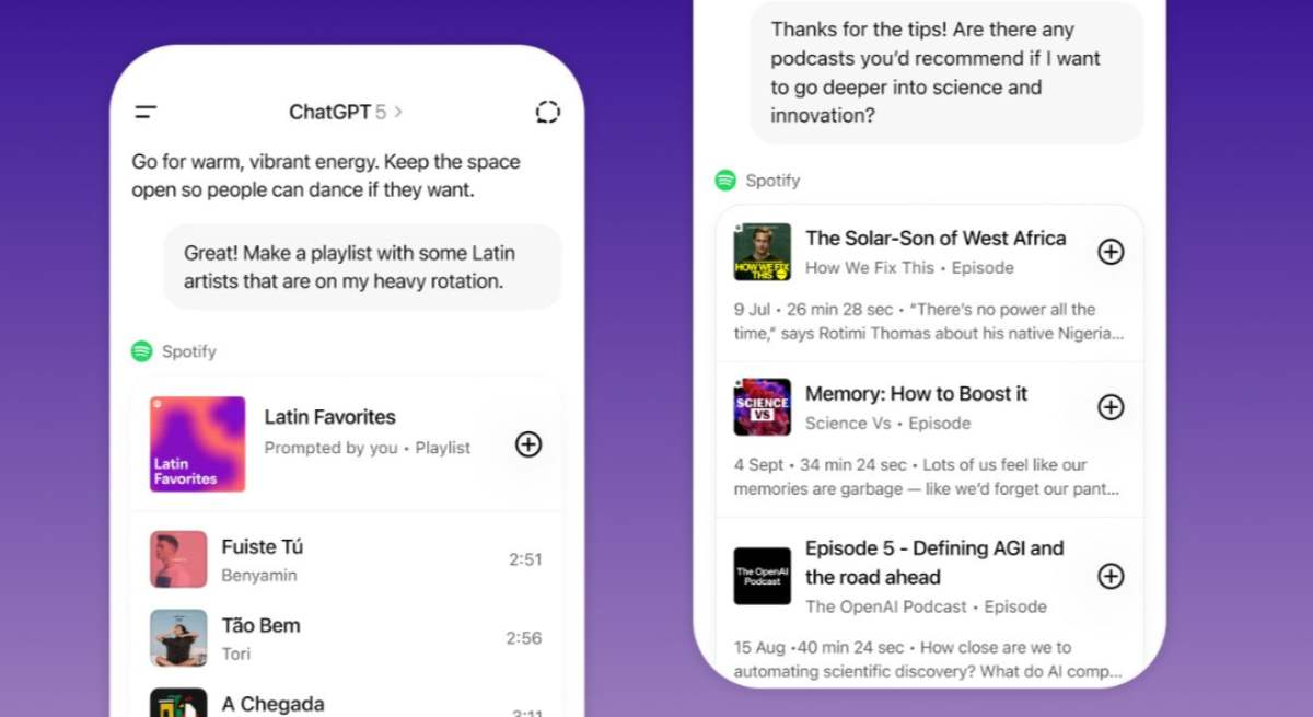ChatGPT y Spotify ahora están unidos: así es la nueva función que crea playlists según lo que ...