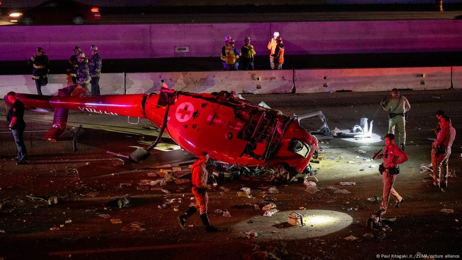 US: Medical helicopter crashes on California highway