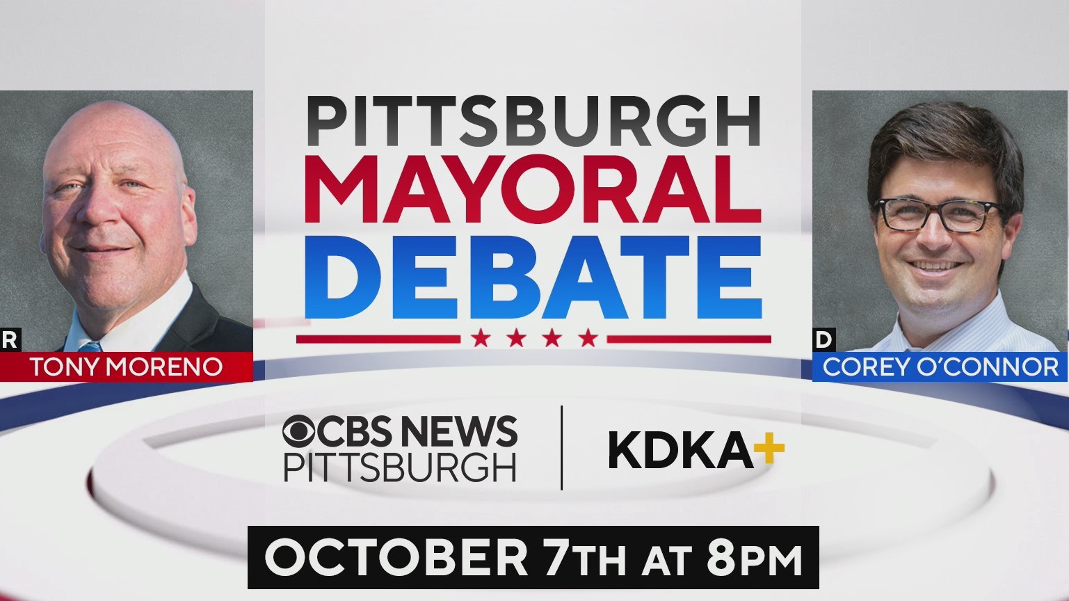 Tony Moreno and Corey O'Connor to square off in mayoral debate on KDKA+