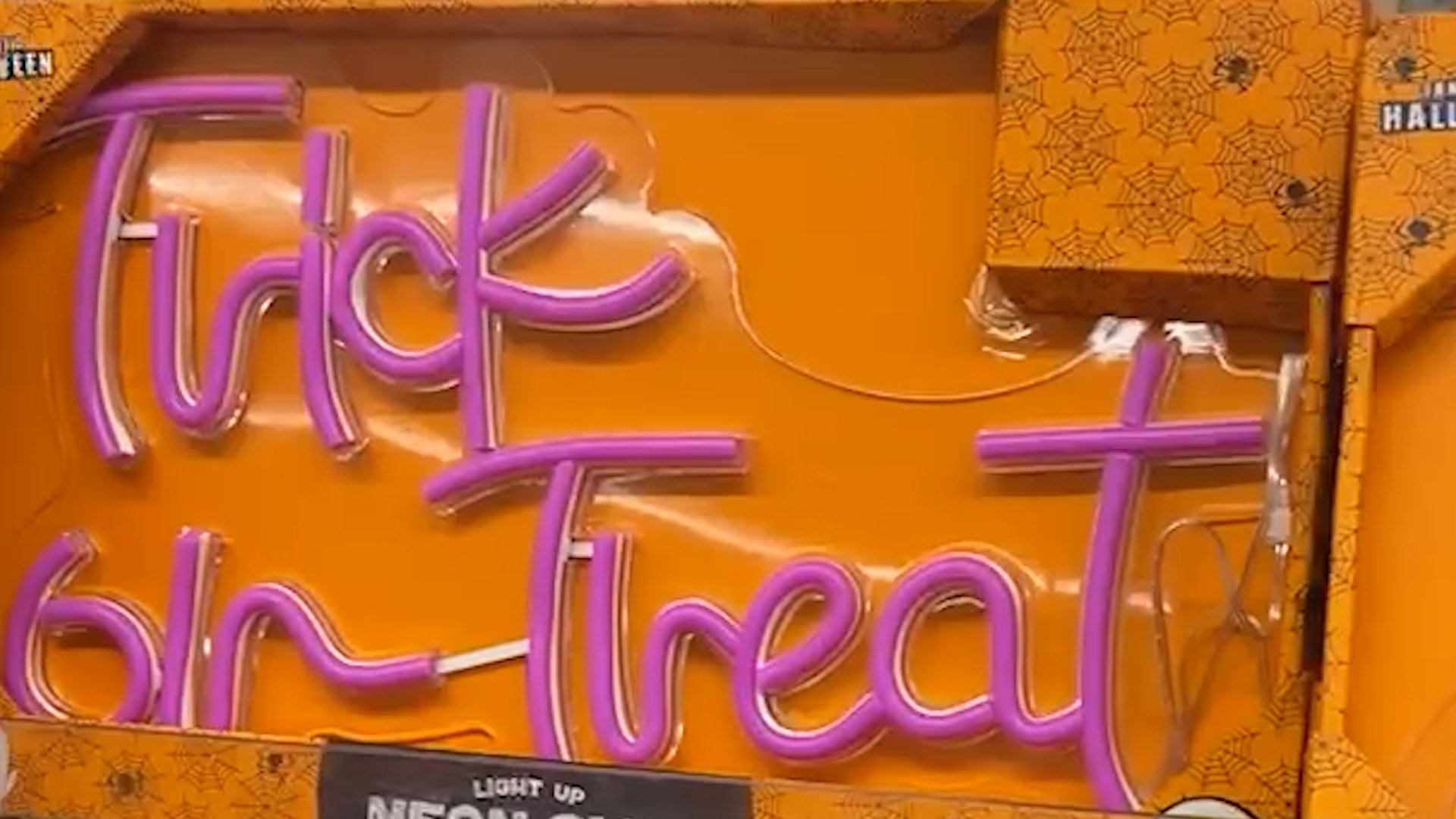 Lidl Halloween neon sign gives mum a fright thanks to "swear word"
