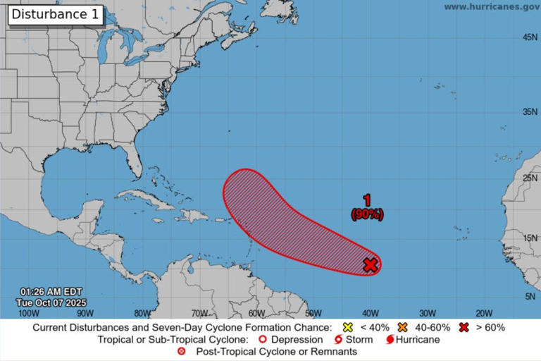 Tropical Storm Jerry chances surge
