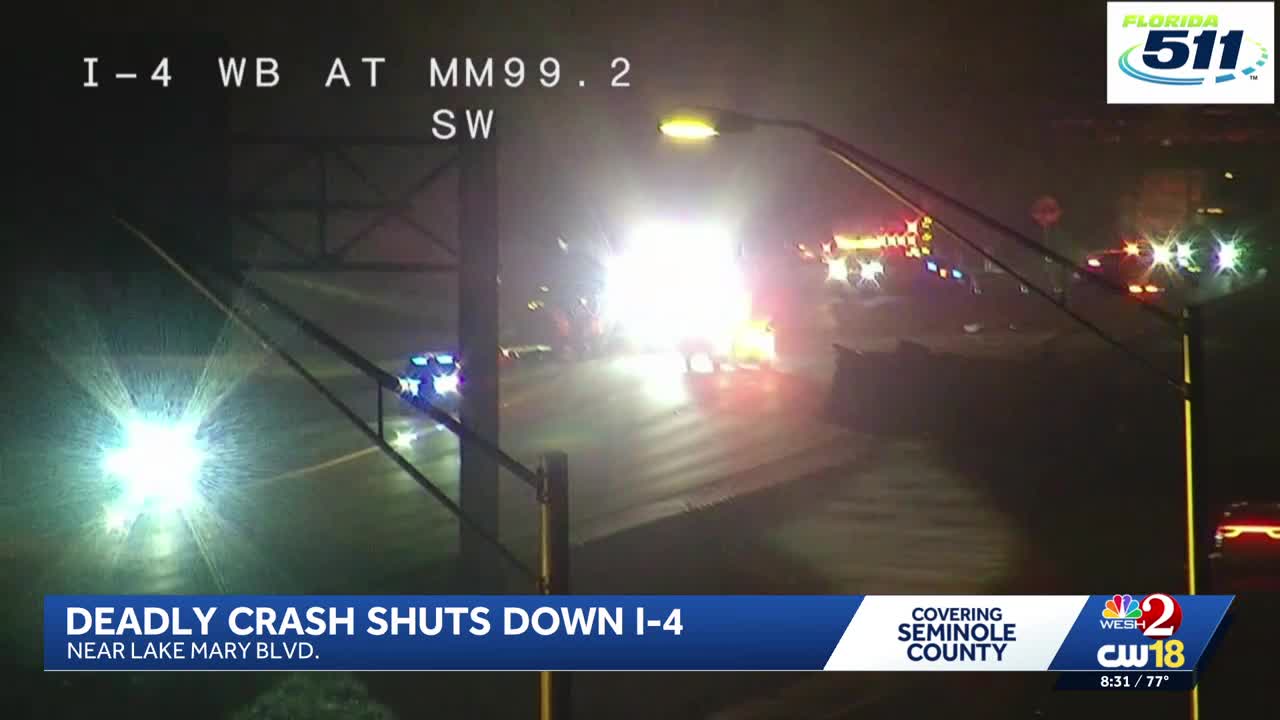 Tesla driver killed after stopping in middle of I-4 in Lake Mary, FHP says