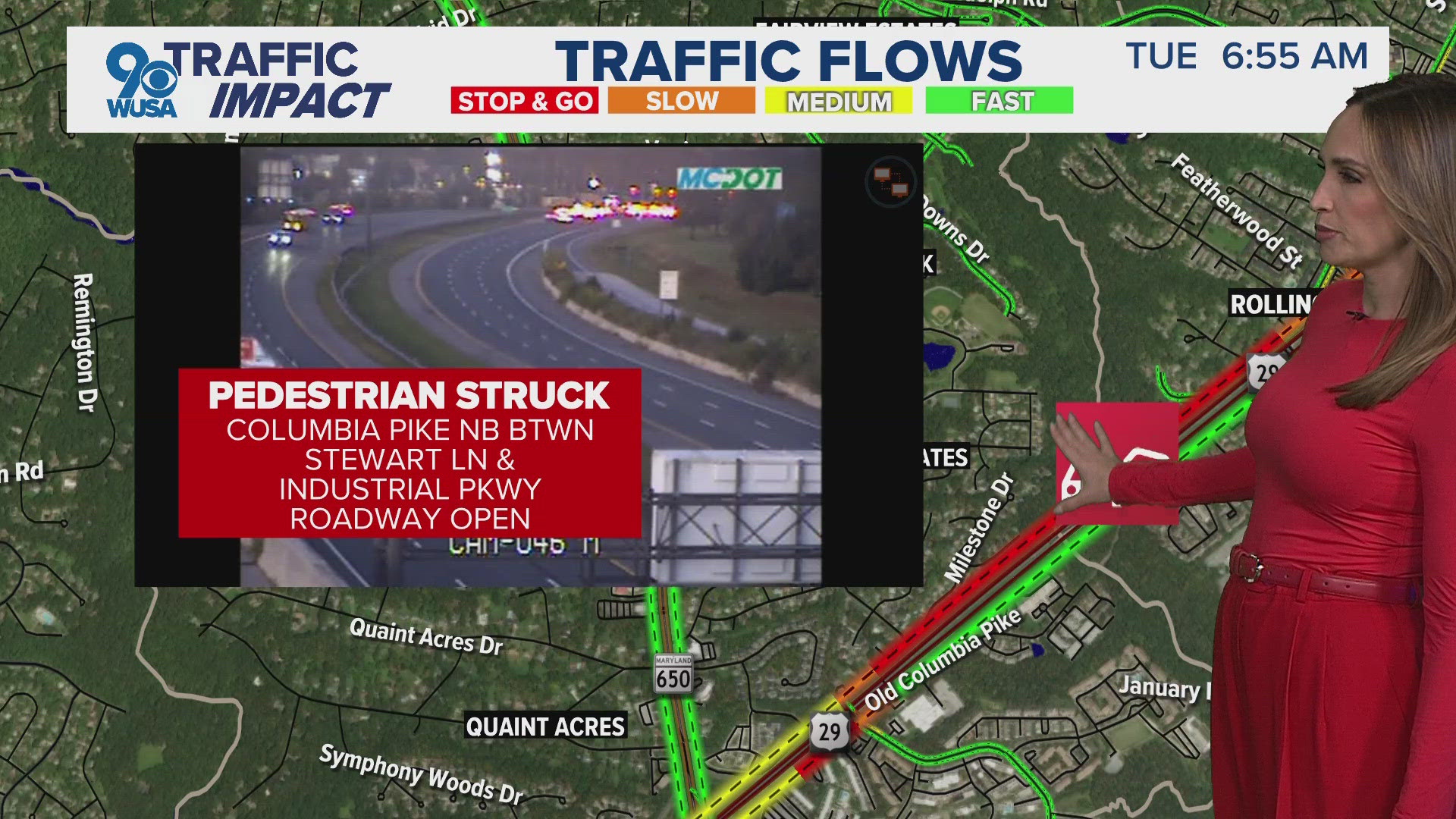 Pedestrian struck in Montgomery County
