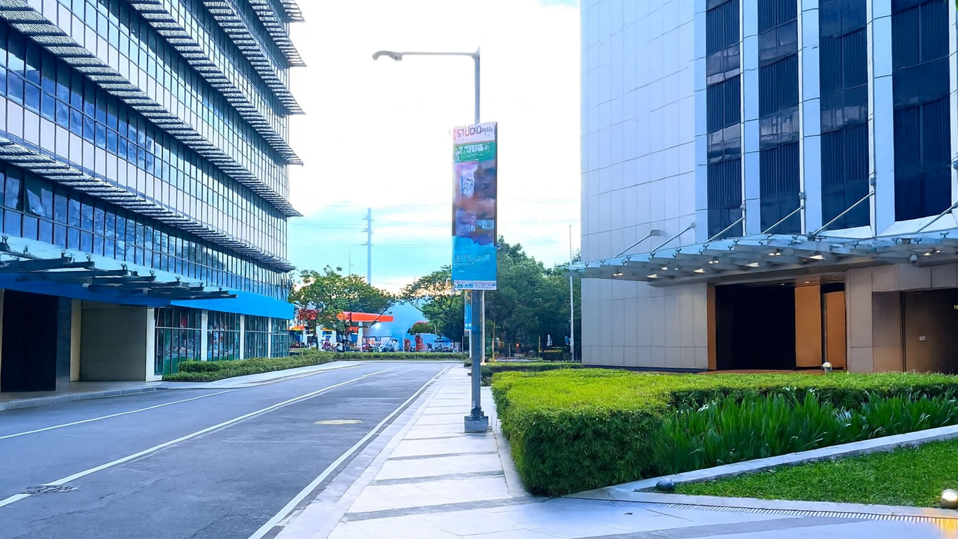 Philippines – Daytime Street View in the Modern Area of Alabang ...