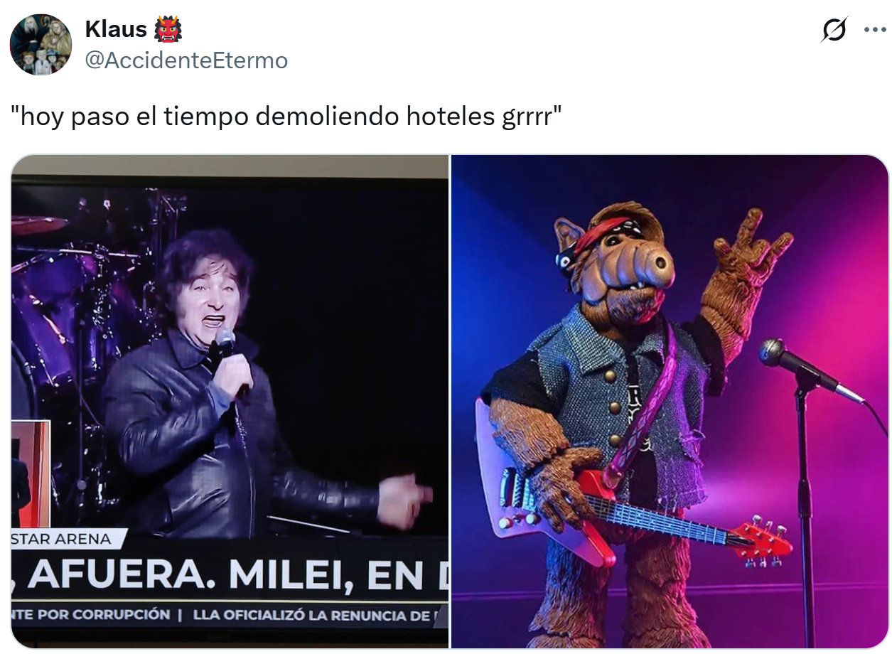 Los memes del show musical de Javier Milei