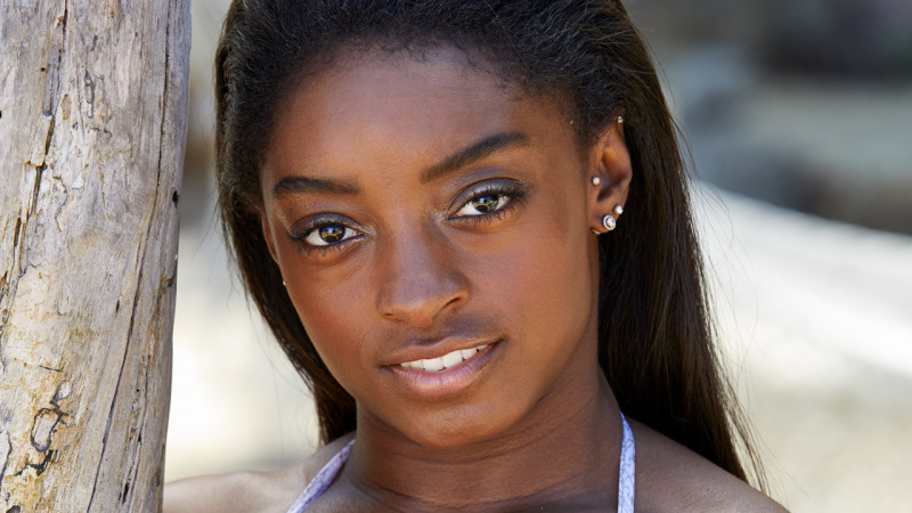 Simone Biles Puts Her Stamp of Approval on This Neutral Swimwear Pattern